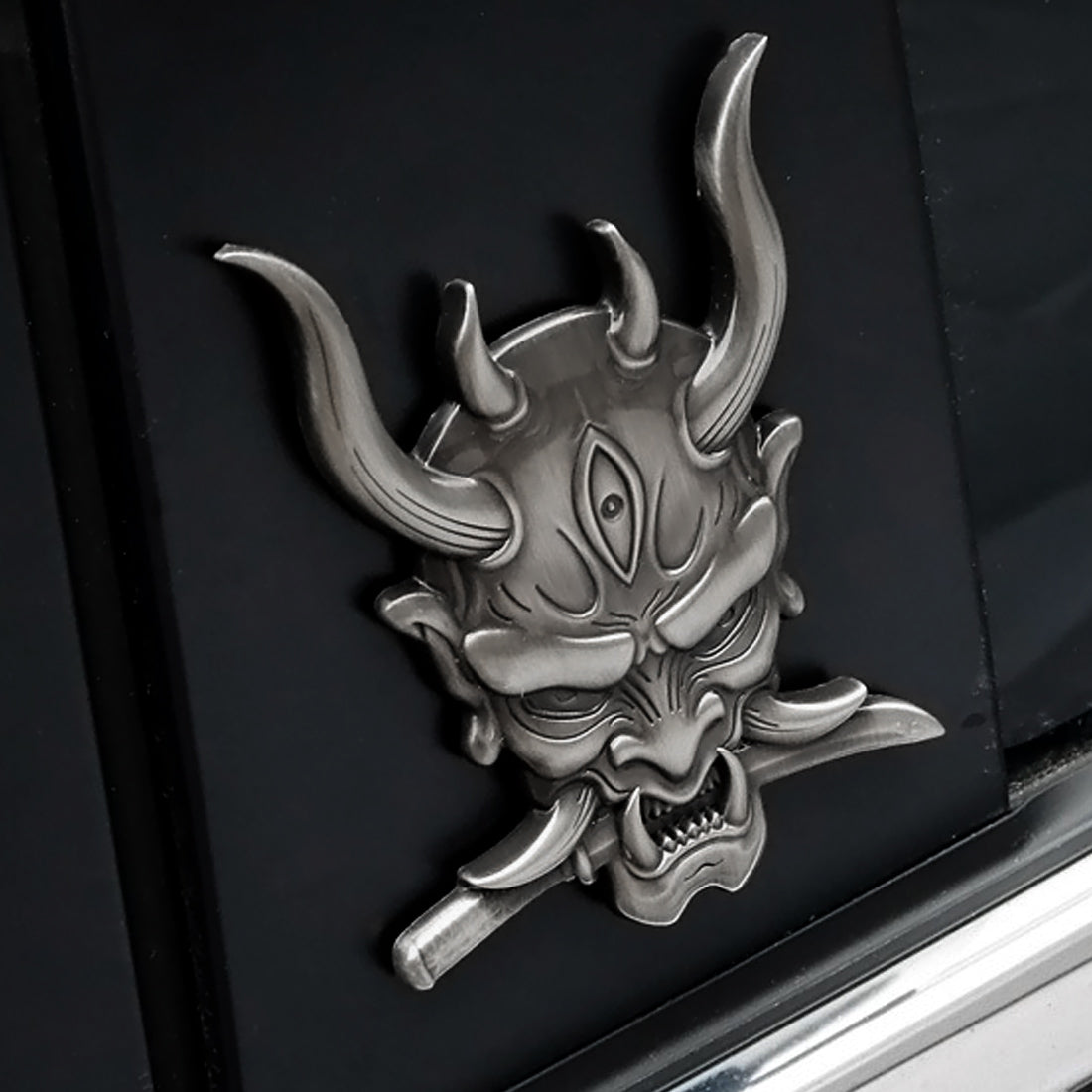 Japanese Hannya - 3D Metal Sticker - Car Decal - Metal Decal – Anatta ...
